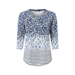 Olsen Langarmshirt ' Hannah ' Damen Größe S/M blau / weiß