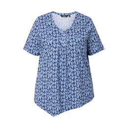 Ulla Popken T-Shirt Damen Größe XXL/XXXL hellblau / dunkelblau / weiß