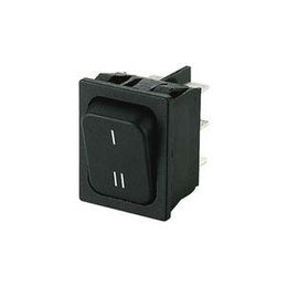 Marquardt Wippschalter, 10 A, 2 Wechsler, 250V, EIN-EIN rastend, IP40, Schwarz - 1834.3309