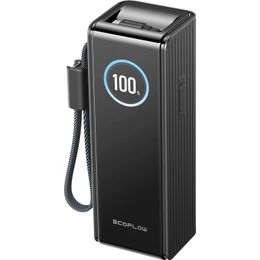 EcoFlow Rapid 25K USB-C Powerbank 25 000 mAh / 170 W mit 2 integrierten 100 W Kabeln schwarz - Powerbanks