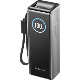 EcoFlow Rapid 25K USB-C Powerbank 25 000 mAh / 170 W mit 2 integrierten 100 W Kabeln silber - Powerbanks