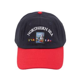 Pull&Bear Pull&bear Cap 'NORTHERN SEA' Damen Gr&ouml;&szlig;e 55/60 goldgelb / rot / schwarz / wei&szlig;