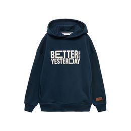 Mango Kids Sweatshirt 'BETTER' Jungen Gr&ouml;&szlig;e 140 elfenbein / navy