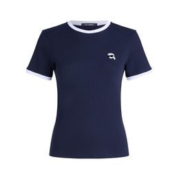 K by KARL LAGERFELD Karl Lagerfeld T-Shirt 'Ikon' Damen Gr&ouml;&szlig;e XS dunkelblau / schwarz / wei&szlig;