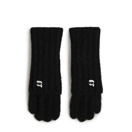 K by KARL LAGERFELD Karl Lagerfeld Fingerhandschuhe 'Ikon' Damen Gr&ouml;&szlig;e L schwarz