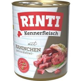 Rinti Kennerfleisch Nassfutter Hund, Adult, Dose, Kaninchen 12x800 g