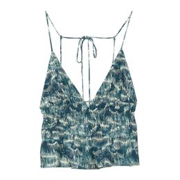 Pull&Bear Pull&bear Top Damen Gr&ouml;&szlig;e XS cyanblau / taubenblau / wei&szlig;
