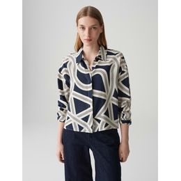 Opus Bluse 'Faa' Damen Gr&ouml;&szlig;e M hellbeige / nachtblau