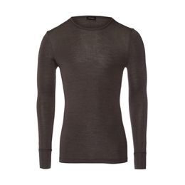 Hanro Longsleeve ' Woolen Silk ' Herren Gr&ouml;&szlig;e L dunkelbraun