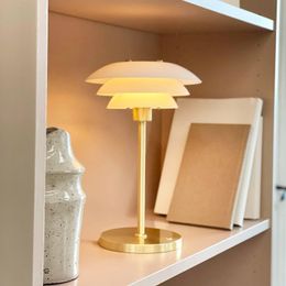 Dyberg Larsen LED-Akku-Tischlampe DL20, Höhe 30 cm, Glas