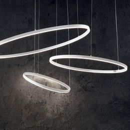 Ideal Lux LED-Hängelampe Oracle Slim Ø 50 cm weiß 3.000 K