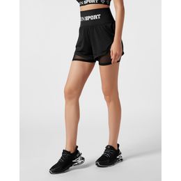 Plein Sport Sportshorts Damen Gr&ouml;&szlig;e XS schwarz / wei&szlig;