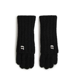 K by KARL LAGERFELD Karl Lagerfeld Fingerhandschuhe 'Ikon' Damen Gr&ouml;&szlig;e L schwarz