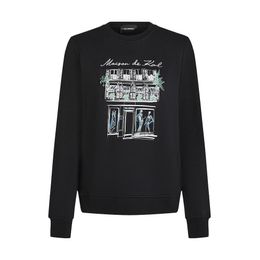 K by KARL LAGERFELD Karl Lagerfeld Sweatshirt 'PARIS SKETCH STORE' Damen Gr&ouml;&szlig;e XXL hellblau / hellgr&uuml;n / schwarz / wei&szlig;