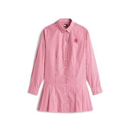 Tommy Jeans Kleid Damen Gr&ouml;&szlig;e 40 pink / wei&szlig; Winterkleid