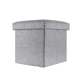 Intirilife Faltbare Sitzhocker 38x38x38 cm in FELS GRAU | Gr.: onesize