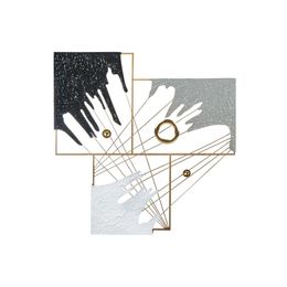 Beliani Wandobjekt BALBRIGGAN in Bunt/Gold/Schwarz - (W) 70 x (H) 70 x (L) 7 cm | Gr.: onesize