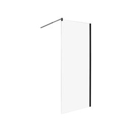 Beliani Duschwand AHAUS in Transparent/Schwarz - (W) 80 x (H) 190 x (L) 80 cm | Gr.: onesize