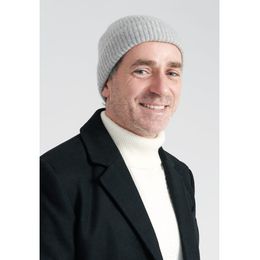 Style Republic Classic Kaschmir Beanie Herren in light grey melange | Gr.: onesize