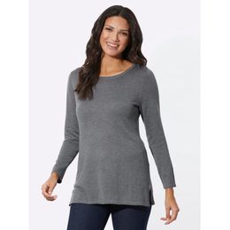 Sieh an! Longpullover in grau-meliert | Gr.: 48