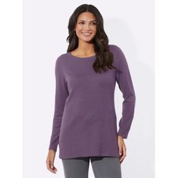 Sieh an! Longpullover in feige-meliert | Gr.: 48