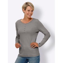 Sieh an! Langarm-Shirt in grau | Gr.: 50