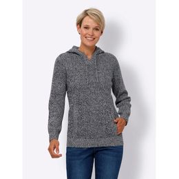 Sieh an! Kapuzenpullover in marine-champagner-meliert | Gr.: 42