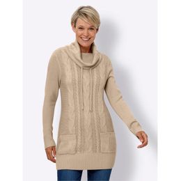Sieh an! Longpullover in beige | Gr.: 44