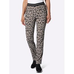 Sieh an! Bengalinhose in schwarz-taupe-bedruckt | Gr.: 40