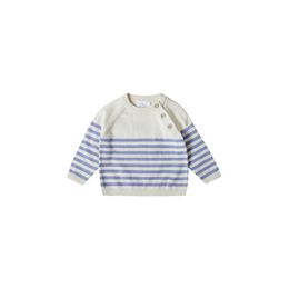 Stellou & friends Gestreifter Pullover in wei&szlig; | Gr.: 86/92