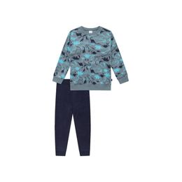 Schiesser Pyjama in Blau/Grau | Gr.: 104