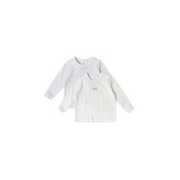 Stellou & friends Langarmshirt-Set 2er Pack in grau, wei&szlig; | Gr.: 110/116