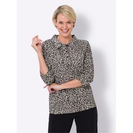 Sieh an! 3/4-Arm-Shirt in schwarz-braun-bedruckt | Gr.: 56