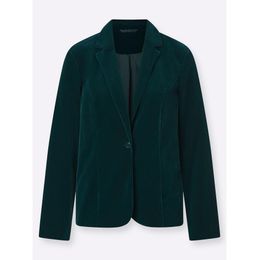 Sieh an! Samt-Blazer in petrol | Gr.: 46