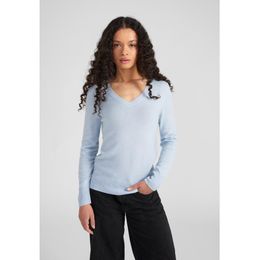 Style Republic Kaschmirpullover V-Neck in pastel blue melange | Gr.: XS