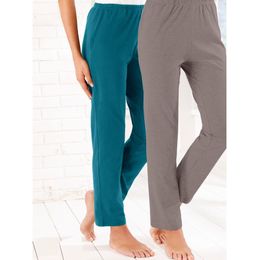 Sieh an! Doppelpack Jerseyhosen in petrol + taupe | Gr.: 56