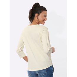 Sieh an! 3/4-Arm-Shirt in champagner-sand-bedruckt | Gr.: 44