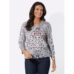 Sieh an! Langarm-Shirt in rauchblau-rosenquarz-bedruckt | Gr.: 54