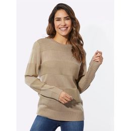 Sieh an! Langarm-Pullover in beige | Gr.: 54