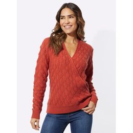 Sieh an! Ajourpullover in terra | Gr.: 48