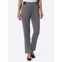Sieh an! Jersey-Hose in schwarz-steingrau Fischgrat | Gr.: 25