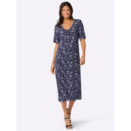 Sieh an! Druck-Kleid in marine-hellblau-bedruckt | Gr.: 52