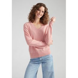 Style Republic Kaschmirpullover V-Neck in coral melange | Gr.: XS