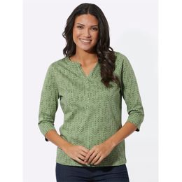 Sieh an! 3/4-Arm-Shirt in eucalyptus-khaki-bedruckt | Gr.: 56