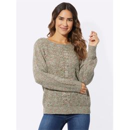 Sieh an! Rundhals-Pullover in khaki | Gr.: 52