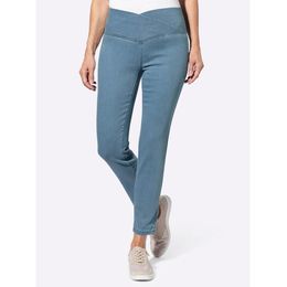 Sieh an! Jeans-Leggings in blue-bleached | Gr.: 20