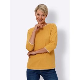 Sieh an! 3/4-Arm-Shirt in ocker-ecru-meliert | Gr.: 50