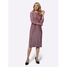 Sieh an! Jersey-Kleid in bordeaux-silberfarben | Gr.: 38