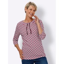Sieh an! 3/4-Arm-Shirt in ecru-burgund-bedruckt | Gr.: 54