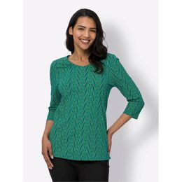 Sieh an! Freizeitshirt in petrol-bedruckt | Gr.: 38